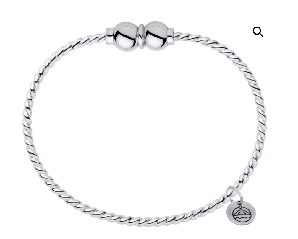 Cape Cod Sterling Silver Twisted 2 Ball Bracelet | The Gilded Oyster