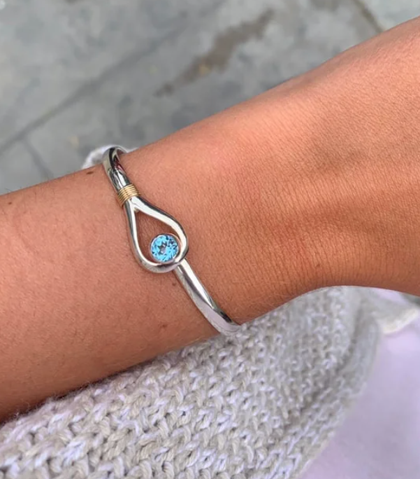 blue topaz bangle