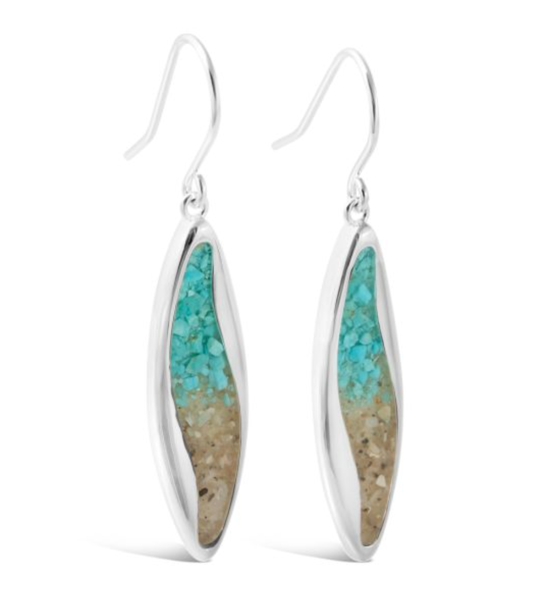 Ocean Current Sterling Silver Turquoise & Beaches of Cape Cod Sand ...