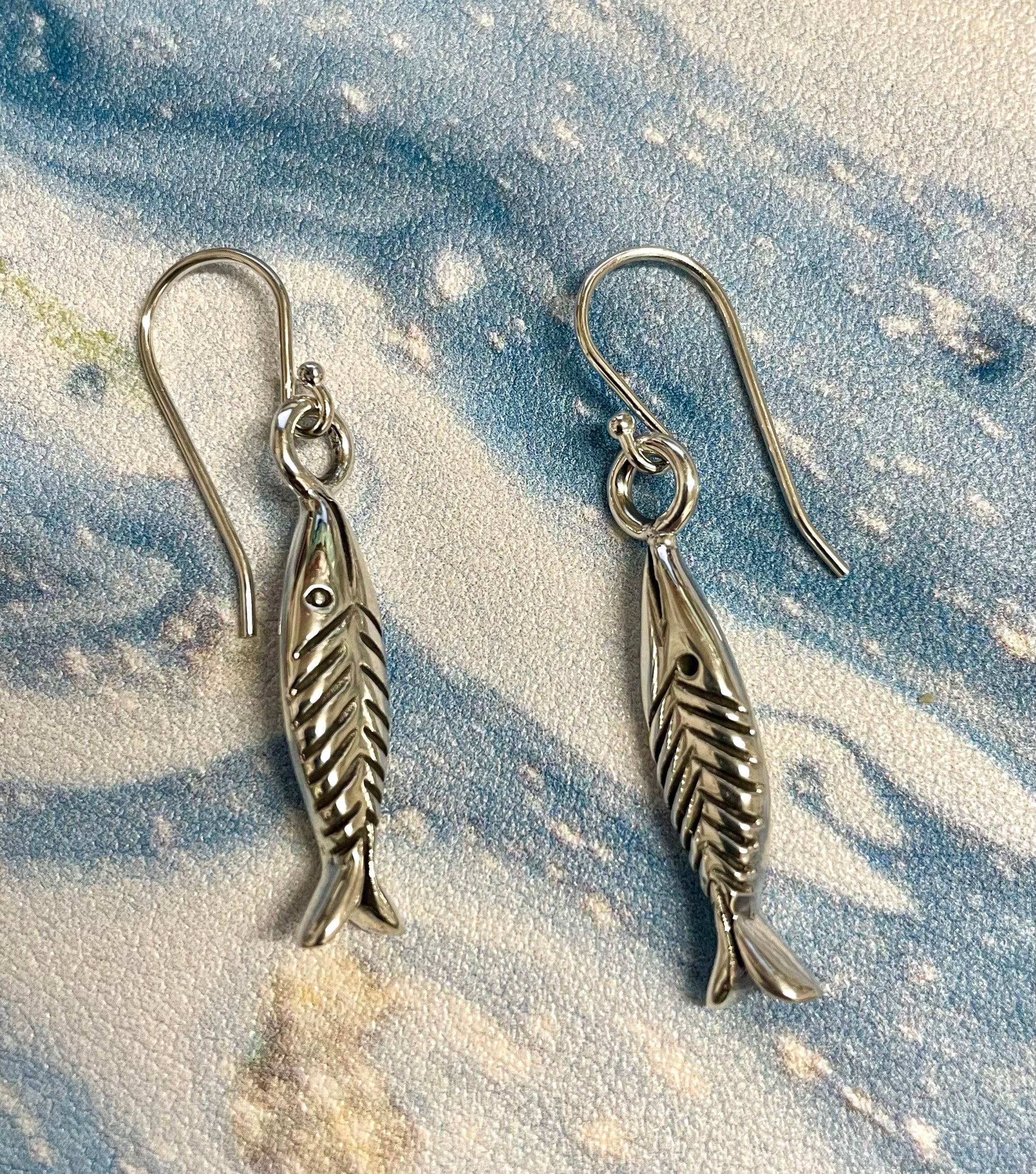weird fish earrings