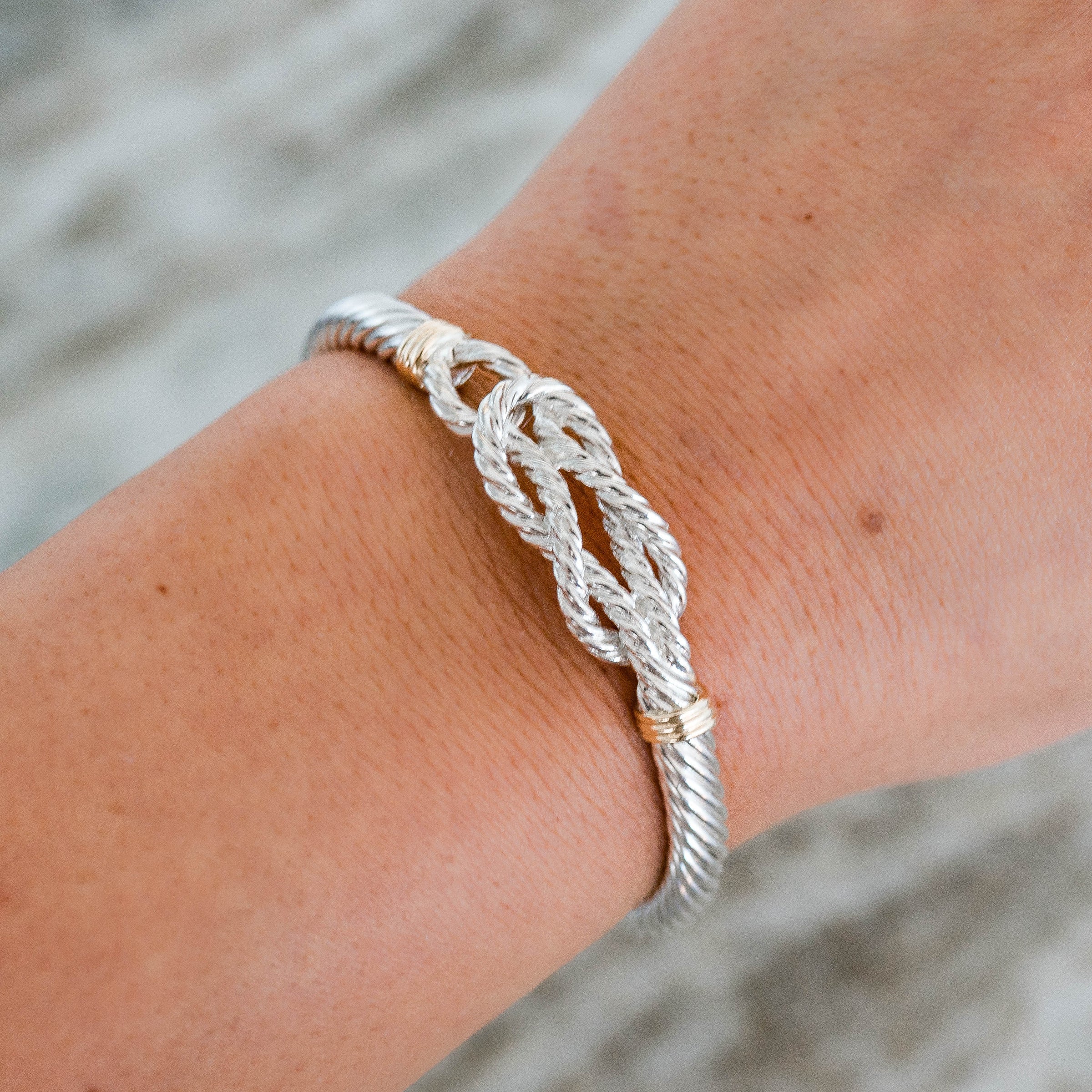 knot bracelet silver