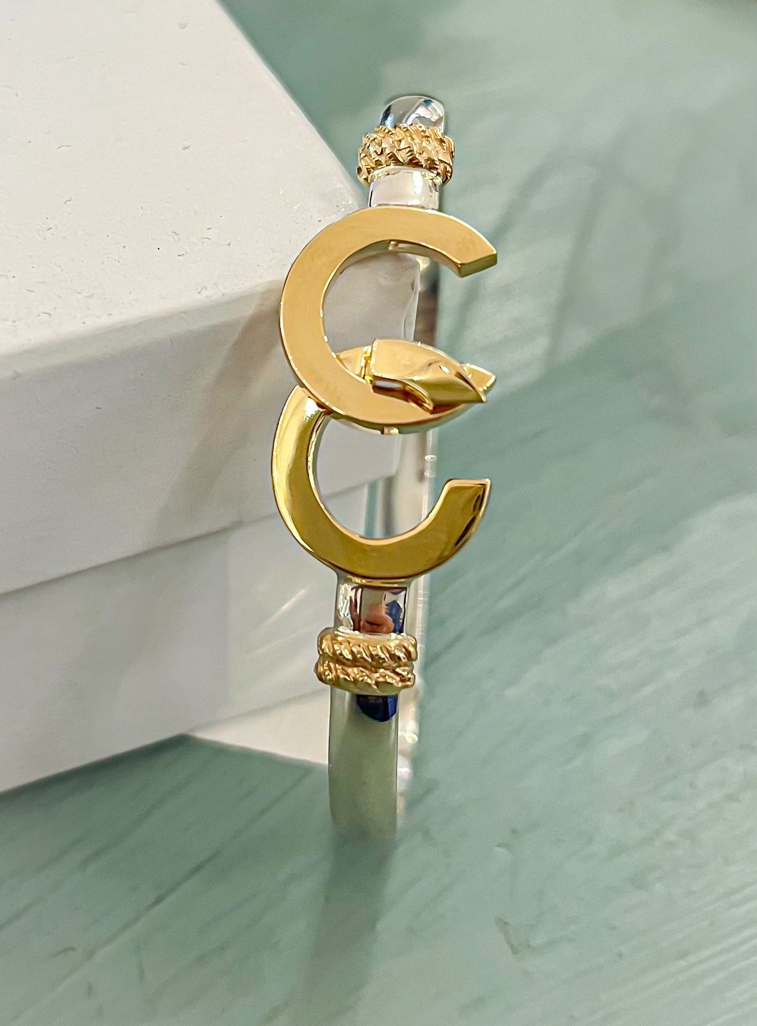 Cape Cod Destination Bracelet 5mm Sterling Silver with 14K Yellow Gold ...