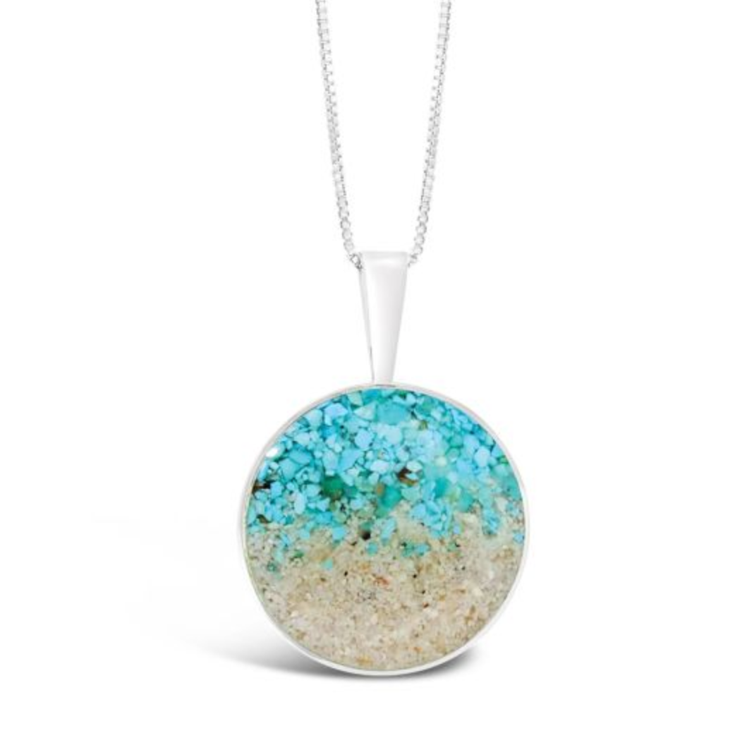 Marina Large Sterling Silver & Ocean Gradient with Turquoise & Genuine ...